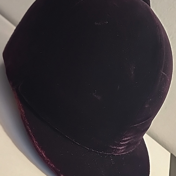 Other | Somerset Burgundy Velvet Hunt Cap Riding Helment 7 14 59 Made ...